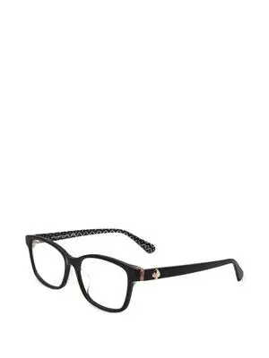 Kate Spade New York Logo-plaque Rectangle-frame Glasses - Black