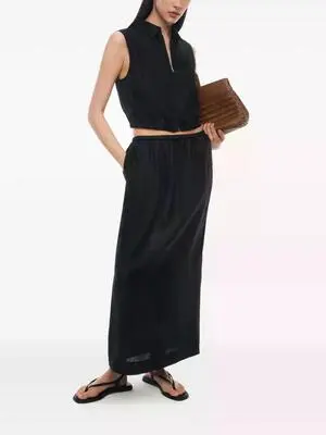12 STOREEZ Bessette Zip-up Linen Waistcoat