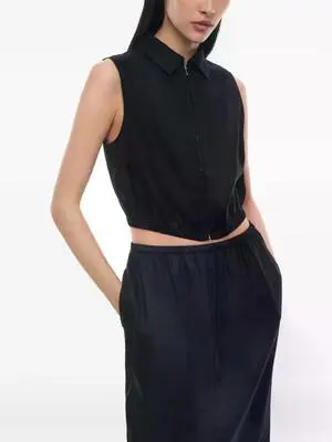 12 STOREEZ Bessette Zip-up Linen Waistcoat