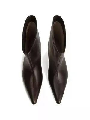 12 STOREEZ Pointed-toe Kitten-heel Ankle Boots
