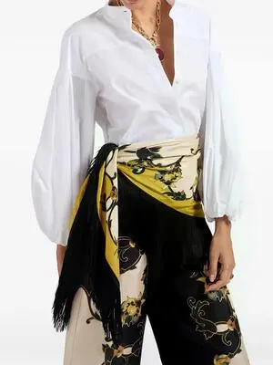 La DoubleJ Reversible Fringe Foulard 90