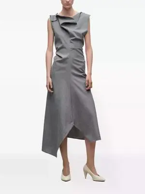 Victoria Beckham Draped Tailored Midi Dress