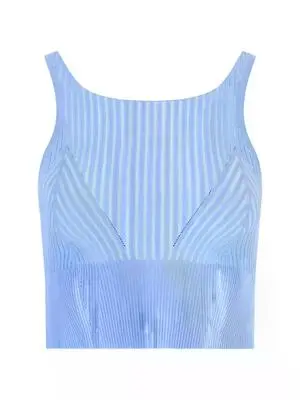 Iceberg Ribbed-knit Cropped Top