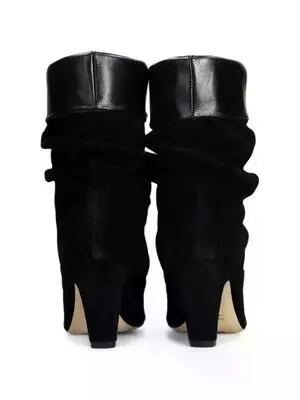 THE SELLER Leather-trim Suede Ankle Boots