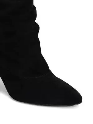 THE SELLER Leather-trim Suede Ankle Boots