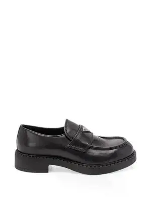 Prada Triangle Logo Leather Loafers