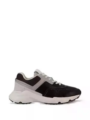 TOD'S Perforated-details Lace-up Panelled Sneakers - Black