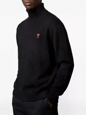 AMI Paris Wool De Coeur Turtle Neck Sweater