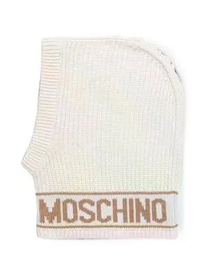 Moschino Logo Embellishment Balaclava - Neutrals