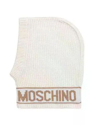 Moschino Logo Embellishment Balaclava - Neutrals