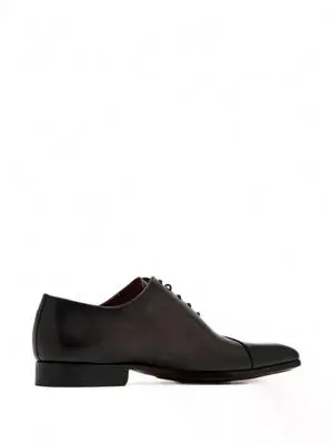 Magnanni Panelled Leather Lace-up Shoes - Black