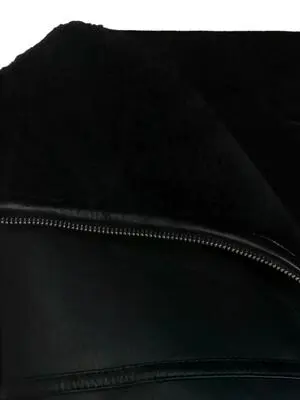 TOTEME Shearling-trimmed Leather Jacket