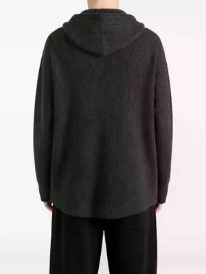 UMA WANG Ribbed Zip-up Hoodie