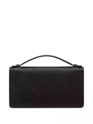 Valentino Garavani Vlogo Signature Grainy Calfskin Wallet With Chain - Black