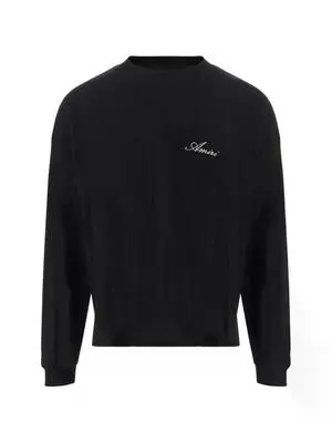 Amiri Wolf Print Logo Embroidered Sweater