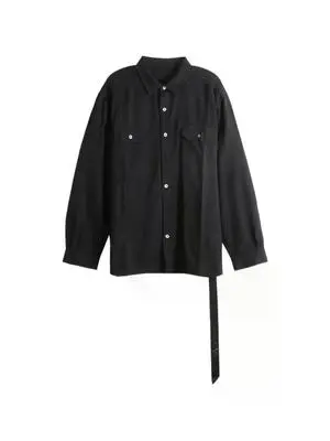 Rick Owens Flap-pocket Strap-detail Shirt - Black