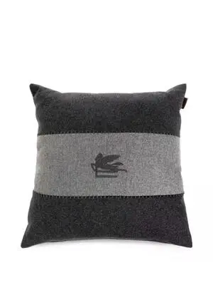 Etro Pegaso-embroidered Striped Cushion