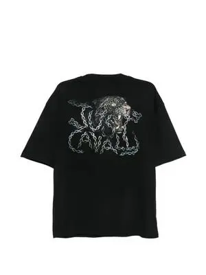 Just Cavalli Leopard Chain-print T-shirt