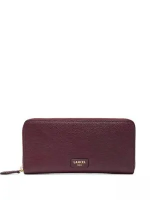 LANCEL Ninon Grained Leather Wallet - Red