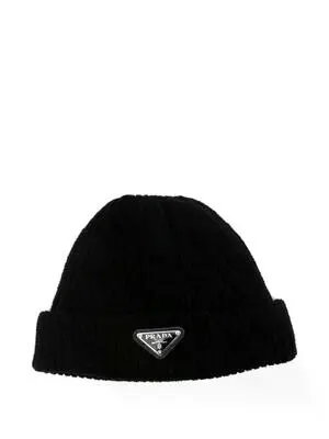 Prada Triangle-logo Beanie Hat