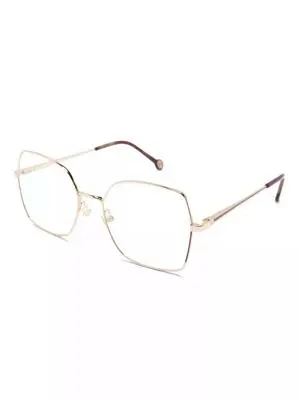 Carolina Herrera Geometric-frame Glasses - Red