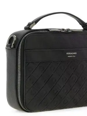 FERRAGAMO Monogram Leather Tote Bag