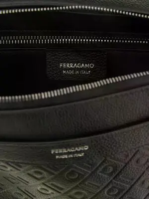 FERRAGAMO Monogram Leather Tote Bag