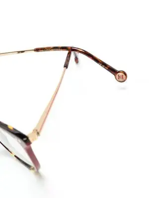 Carolina Herrera Tortoiseshell-effect Cat-eye Glasses