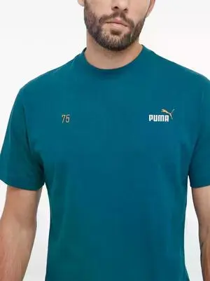 PUMA Logo-embroidered Graphic-print T-shirt