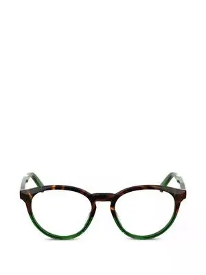 Longchamp Tortoiseshell-effect Round-frame Glasses - Brown