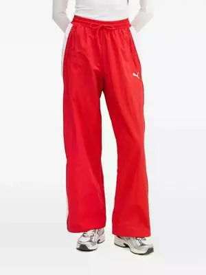 PUMA T7 Logo-embroidered Track Pants - Red