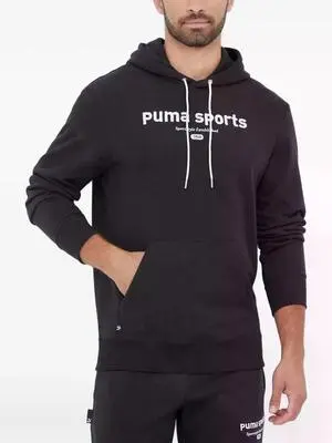 PUMA Logo-print Drawstring Hoodie - Black