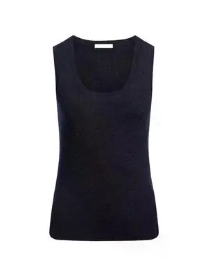 12 STOREEZ Ribbed Knit Wool Tank Top