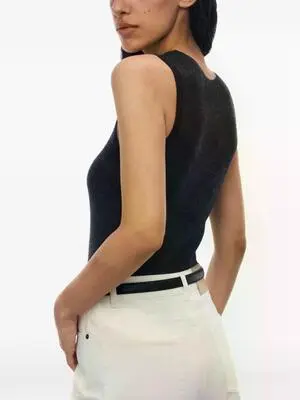 12 STOREEZ Ribbed Knit Wool Tank Top