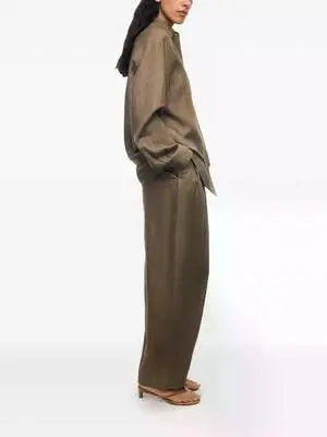 12 STOREEZ Affogato Pleated Linen Trousers