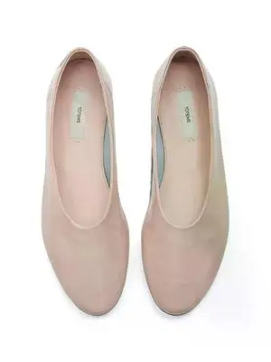 TOTEME Pointed-toe Leather Ballet Flats