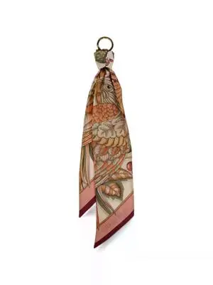 FERRAGAMO Parrot-print Scarf Keyring