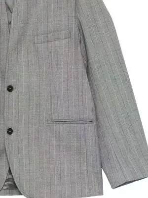 HED MAYNER Pinstripe Collarless Blazer