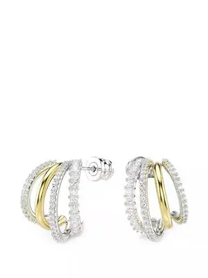 SWAROVSKI Hyperbola Crystal-embellished Multi-hoop Earrings - Silver