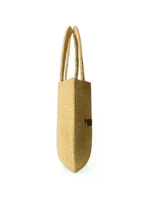 Off-White Jitney Quote Raffia Tote Bag