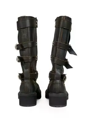 VACANT ARCHIVE Ivan Buckle-strap Mid-calf Boots