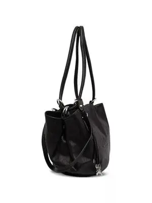 Patrizia Pepe Logo-print Leather Tote Bag