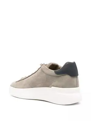 Hogan Suede "h" Logo Lace-up Sneakers - Neutrals