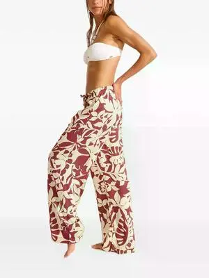 BANANA MOON Okeah Sarong Leaf-print Drawstring Trousers