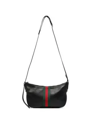 Gucci Small Lunetta Crossbody Bag With Web Stripe