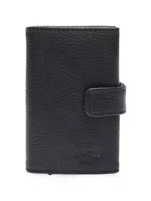LANCEL Leon Grained Leather Cardholder - Black