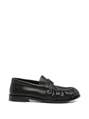 Saint Laurent Le Loafer Logo-plaque Leather Loafers