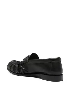 Saint Laurent Le Loafer Logo-plaque Leather Loafers