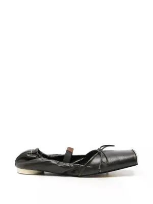 MAISON MARGIELA Square-toe Leather Ballet Flats