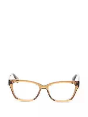 Longchamp Logo-detail Square-frame Glasses - Brown